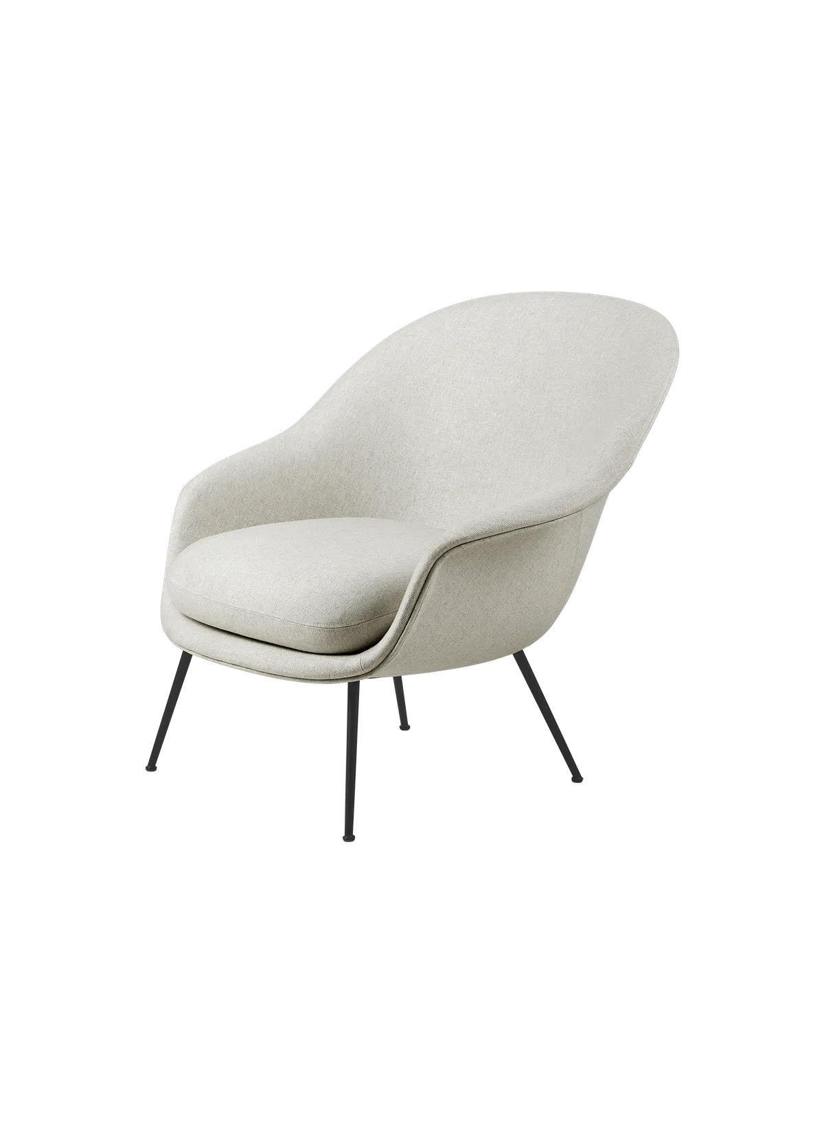 GUBI Bat Lounge Chair, Fully Upholstered